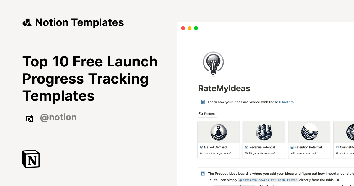 Top 10 Free Launch Progress Tracking Templates | Notion Template ...