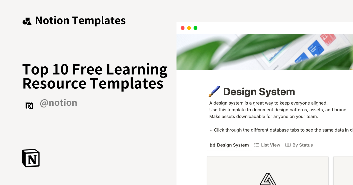Top 10 Free Learning Resource Templates | Notion Template Marketplace