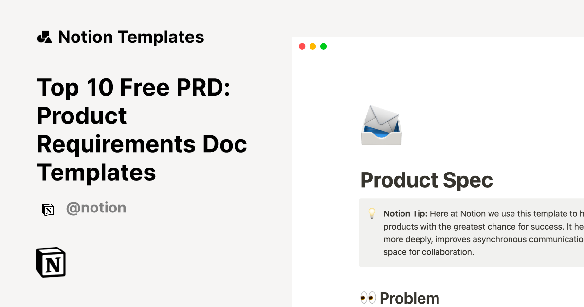 Top 10 Free Prd Product Requirements Doc Templates Notion Template Marketplace