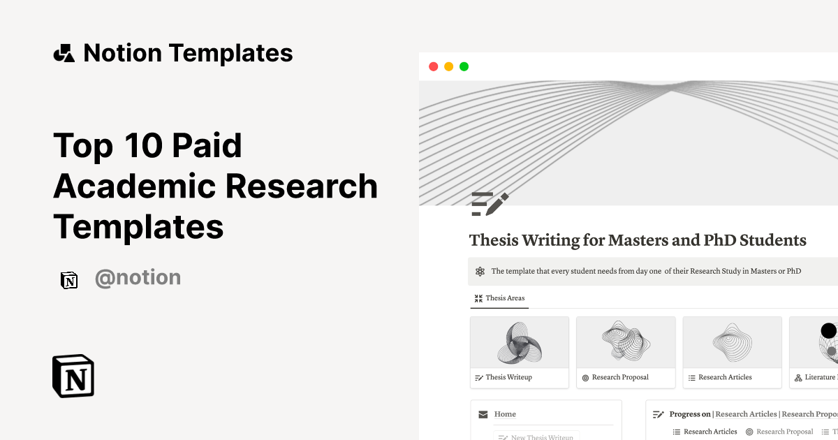 Top 10 Paid Academic Research Templates | Notion Template Marketplace