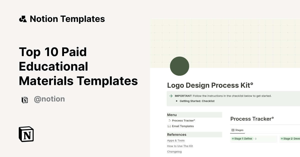 Top 10 Paid Educational Materials Templates | Notion Template Marketplace