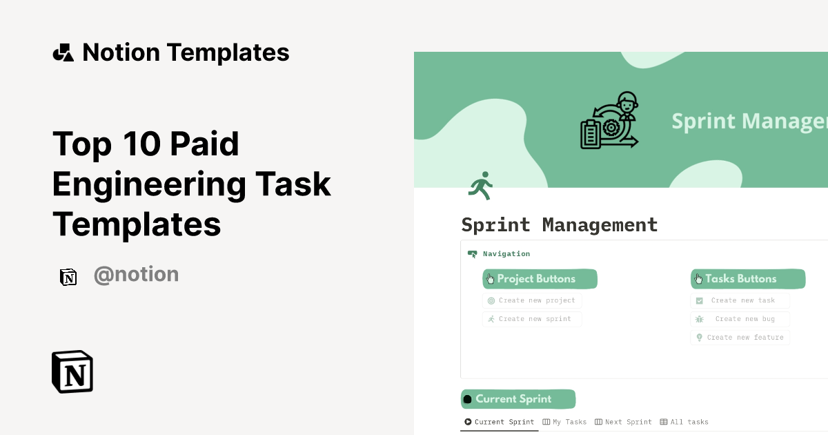 Top 10 Paid Engineering Task Templates Notion Template Marketplace