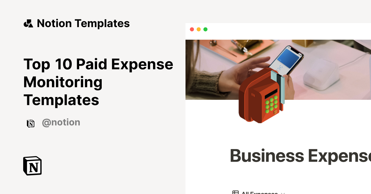 Top 10 Paid Expense Monitoring Templates | Notion Template Marketplace