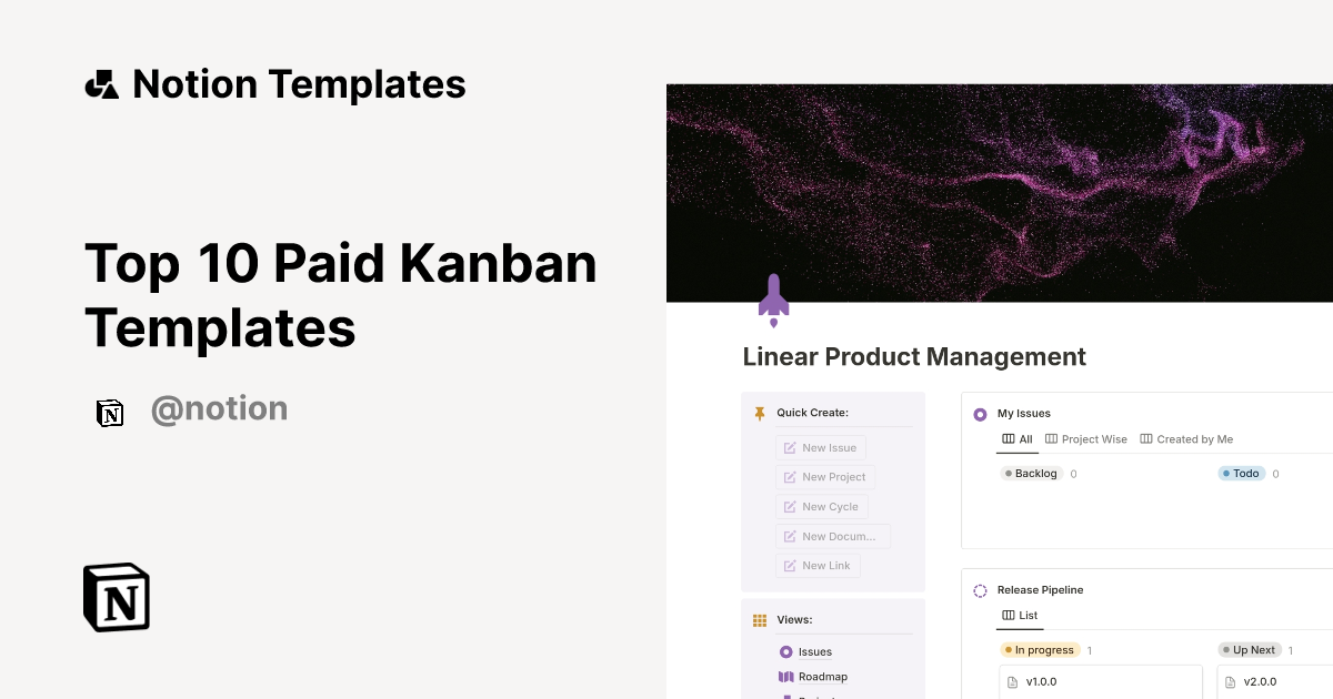 Top 10 Paid Kanban Templates | Notion Template Marketplace