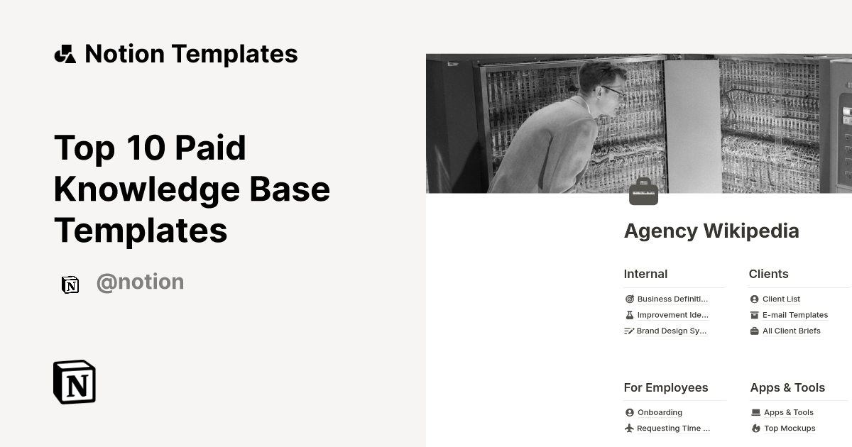 Top 10 Paid Knowledge Base Templates | Notion Template Marketplace