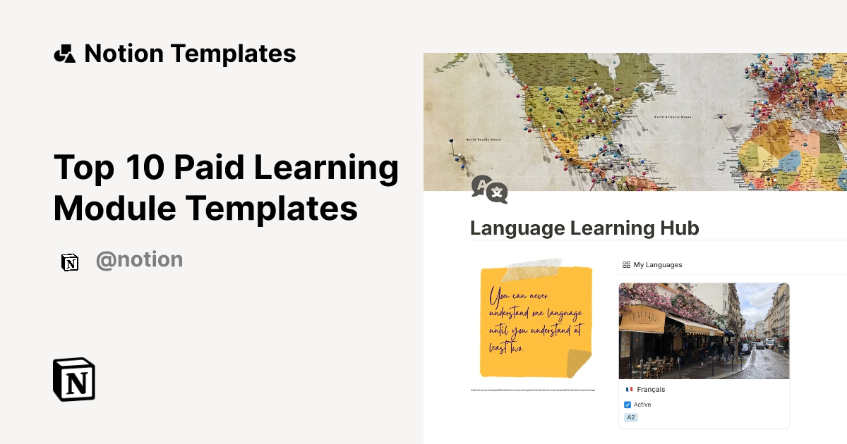 Top 10 Paid Learning Module Templates | Notion Template Marketplace