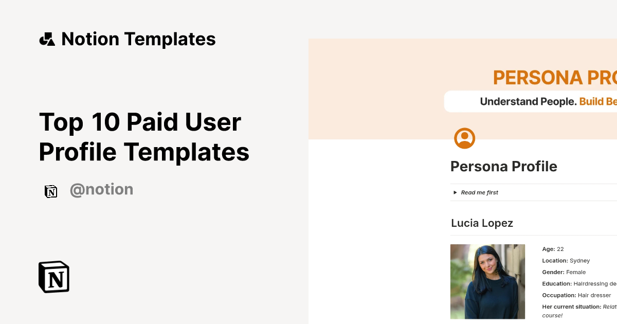 Top 10 Paid User Profile Templates | Notion Template Marketplace