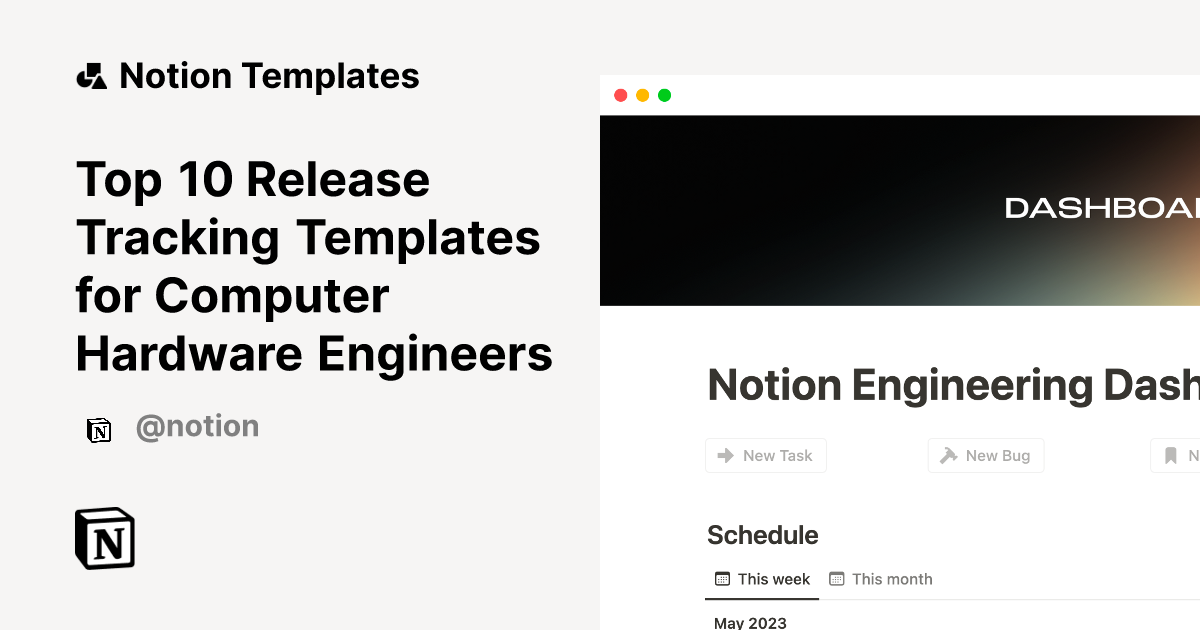 Top 10 Release Tracking Templates for Computer Hardware Engineers ...