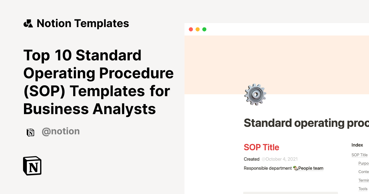 Top 10 Standard Operating Procedure (SOP) Templates for Business ...