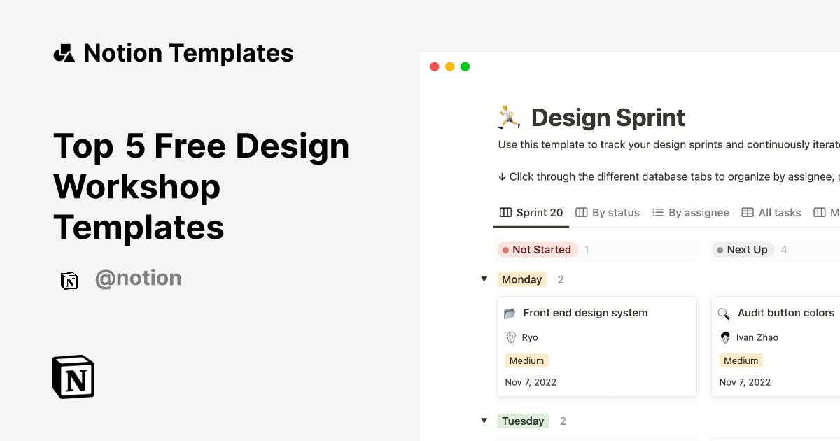 Top 5 Free Design Workshop Templates | Notion Template Marketplace Top 5 Free Design Workshop Templates | Notion Template Marketplace
