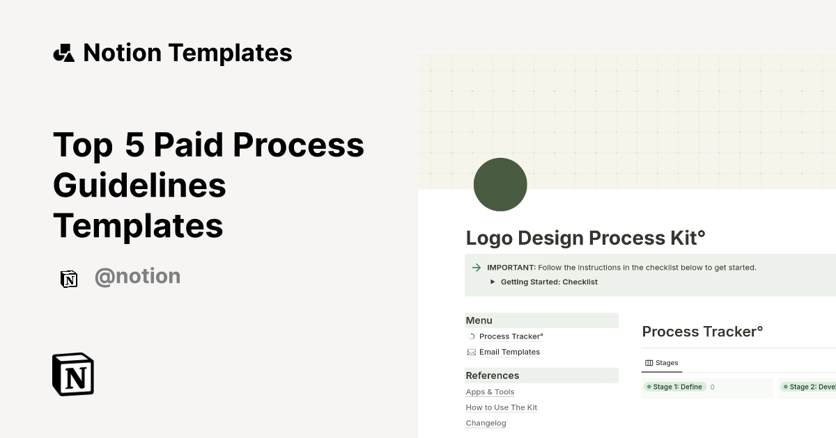 Top 5 Paid Process Guidelines Templates | Notion Template Marketplace