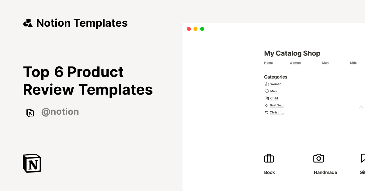 Top 6 Product Review Templates | Notion Template Marketplace