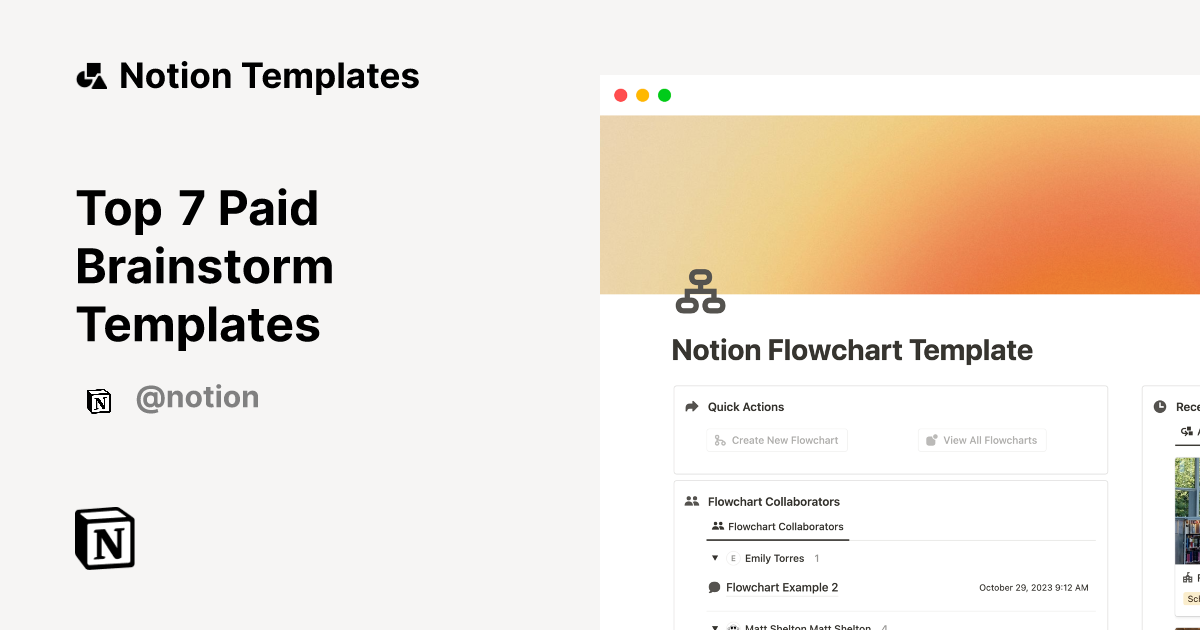 Top 7 Paid Brainstorm Templates | Notion Template Marketplace