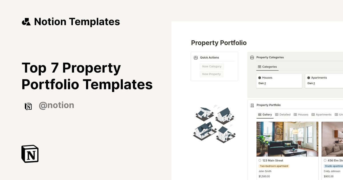 Top 7 Property Portfolio Templates | Notion Template Marketplace