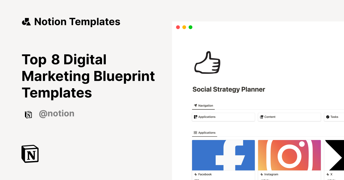 Top 8 Digital Marketing Blueprint Templates | Notion Template Marketplace
