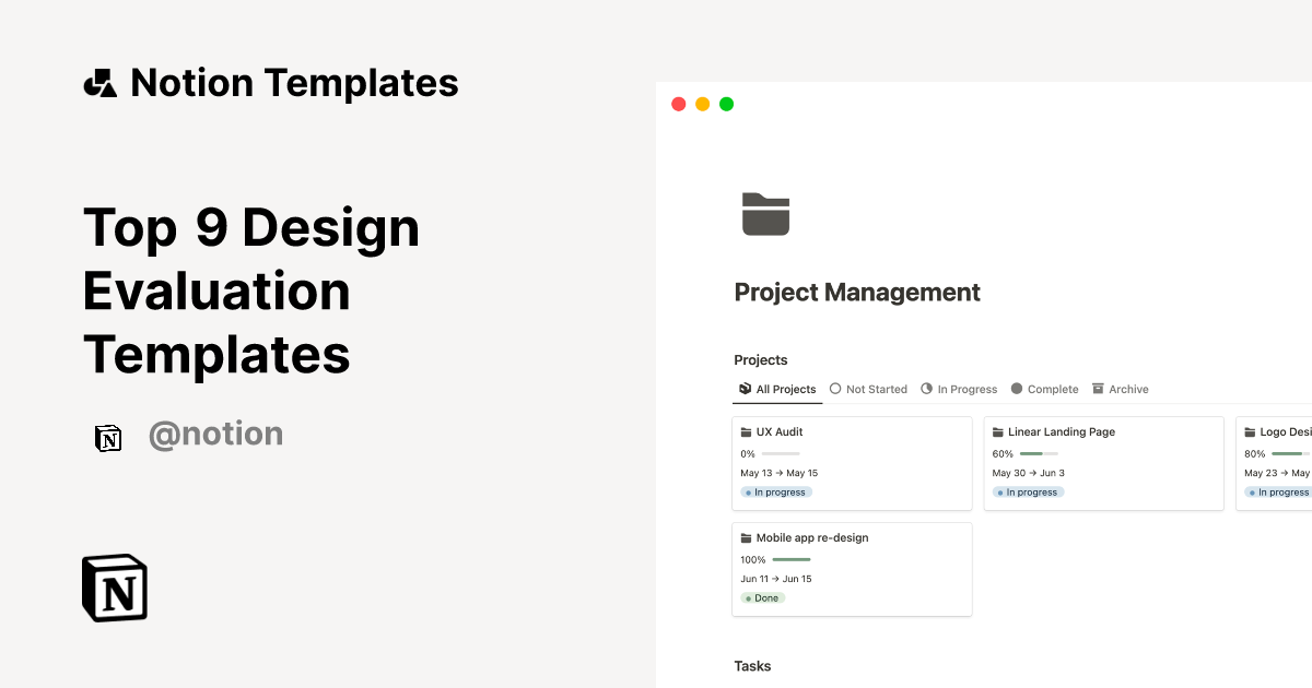 Top 9 Design Evaluation Templates | Notion Template Marketplace