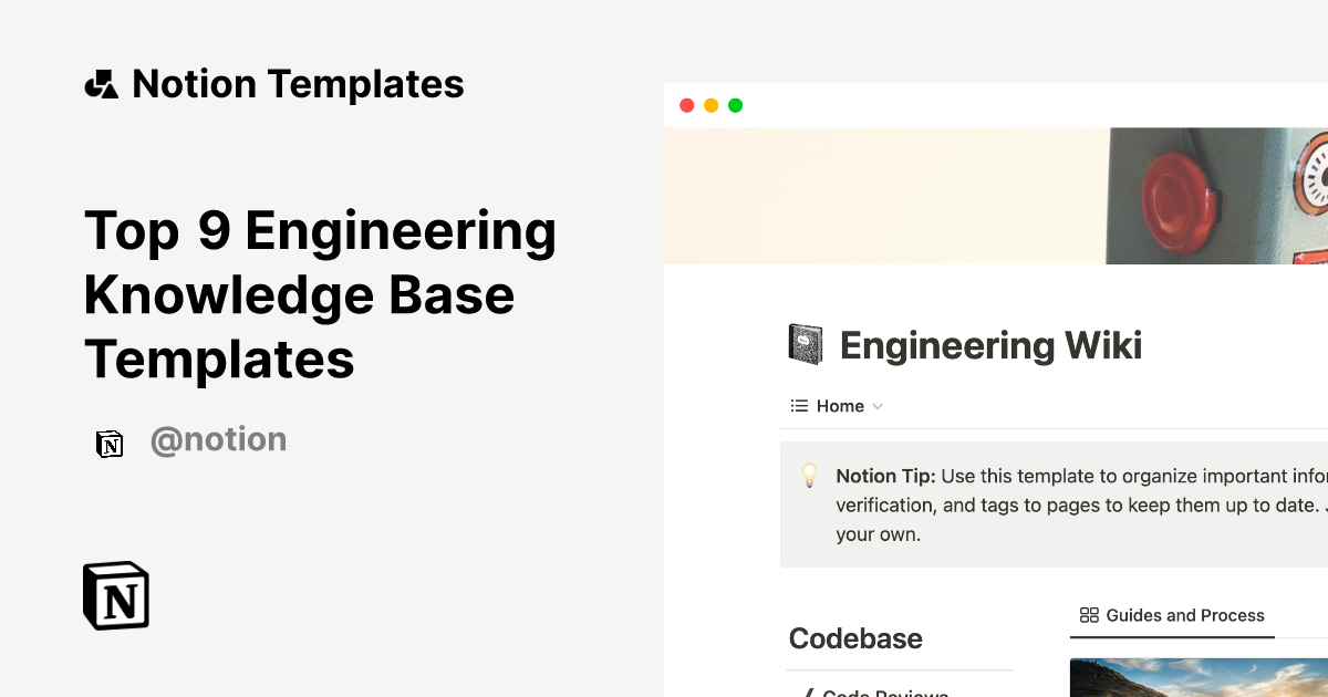 Top 9 Engineering Knowledge Base Templates | Notion Template Marketplace
