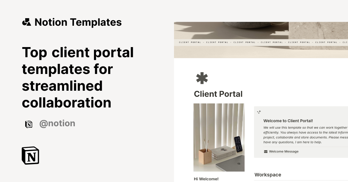 Top client portal templates for streamlined collaboration | Notion ...