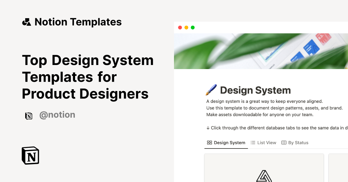 Top Design System Templates for Product Designers | Notion Template ...