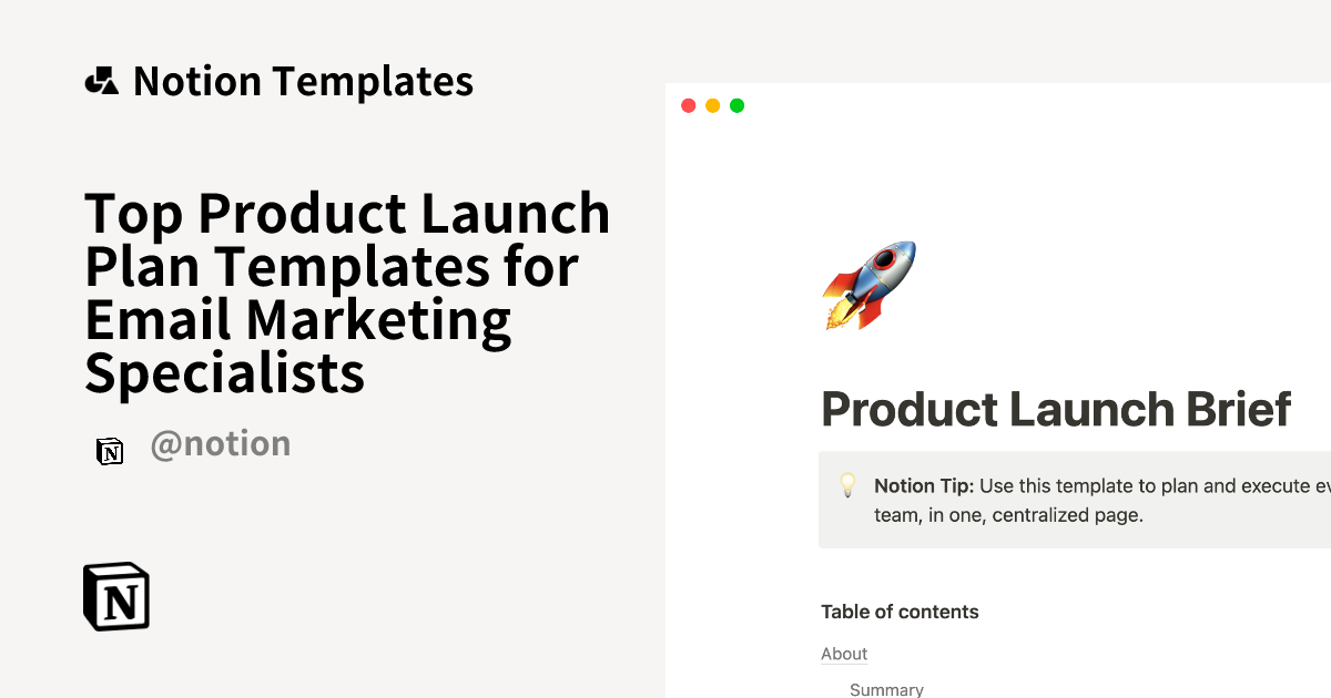 Top Product Launch Plan Templates for Email Marketing Specialists ...