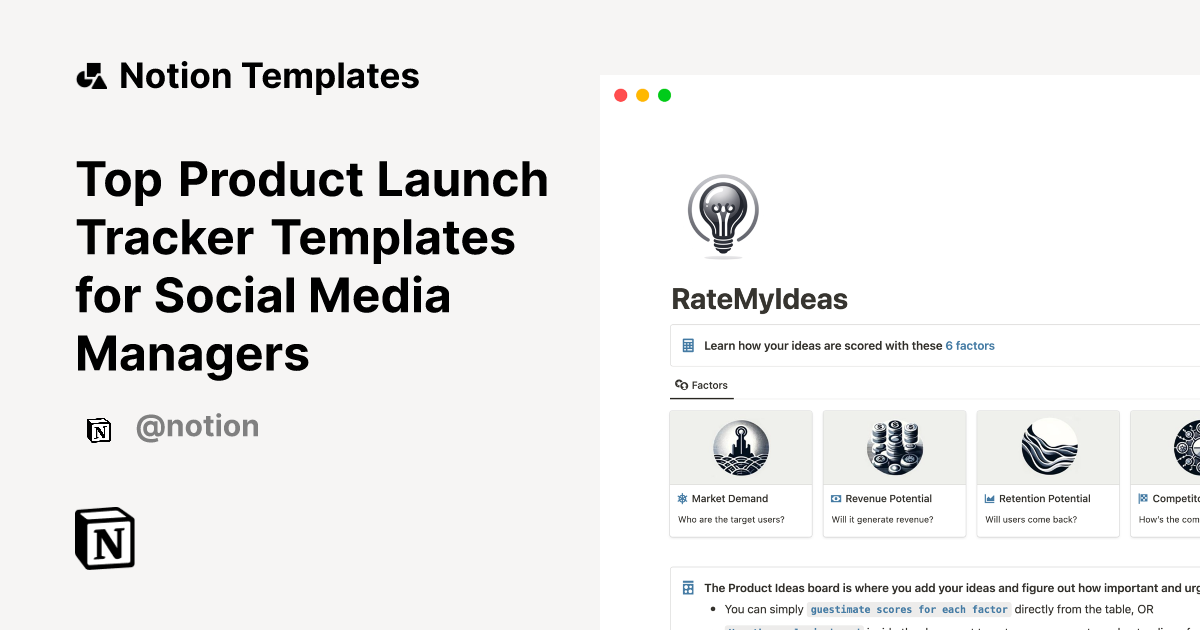 Top Product Launch Tracker Templates for Social Media Managers | Notion ...