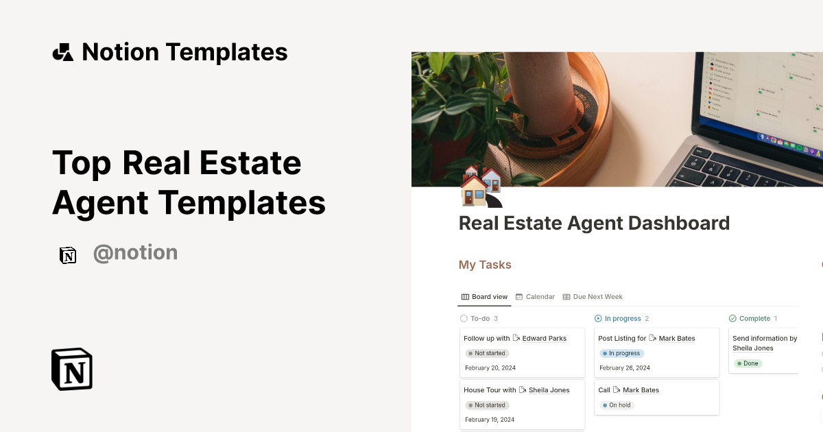 Top Real Estate Agent Templates | Notion Template Marketplace