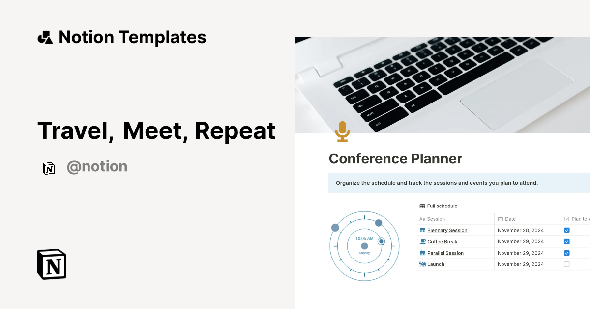 Travel, Meet, Repeat | Notion Template Marketplace