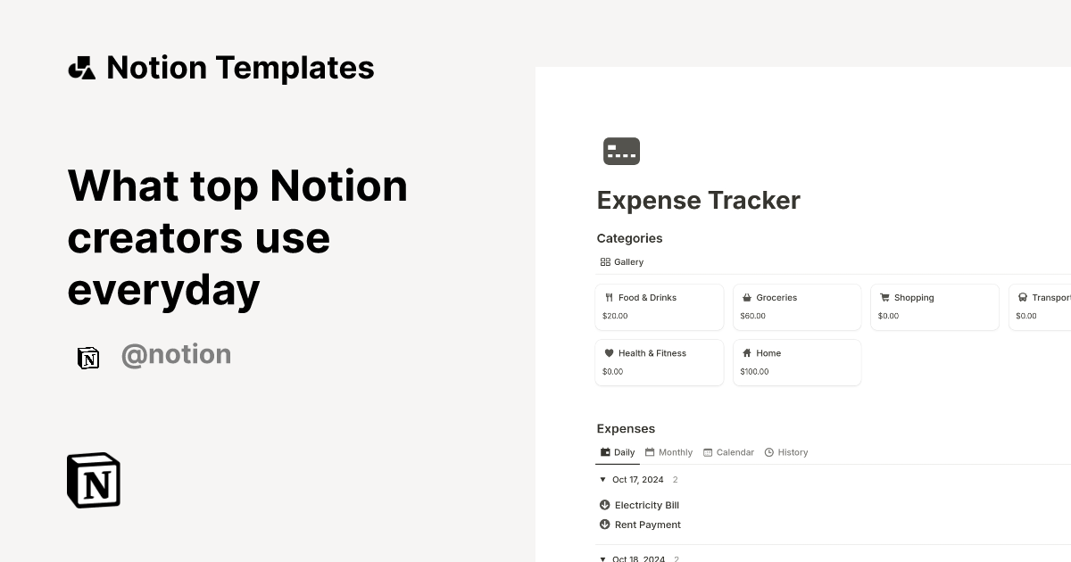 What top Notion creators use everyday | Notion Template Marketplace