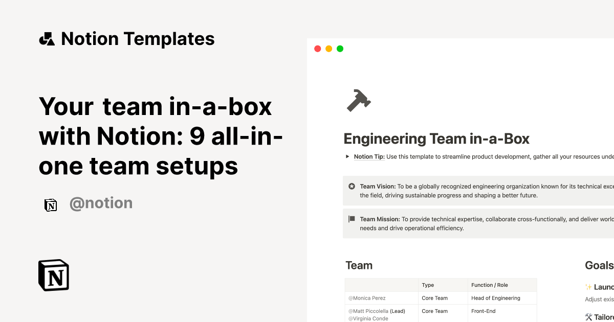 Your team in-a-box with Notion: 9 all-in-one team setups | Notion Template Marketplace