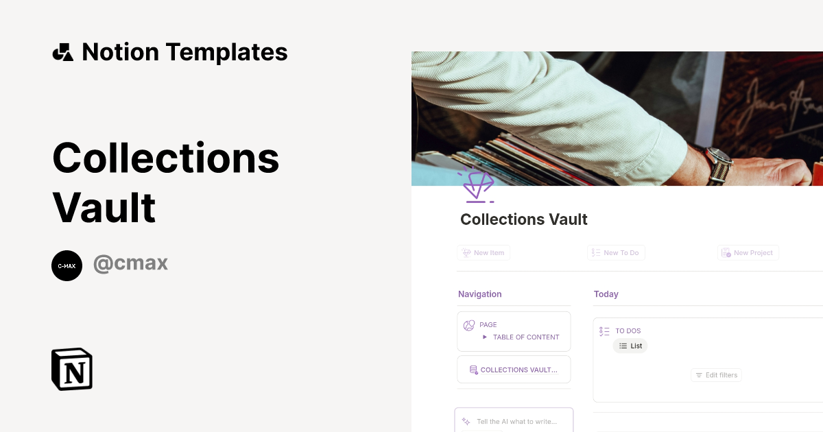 Collections Vault Template | Notion Marketplace