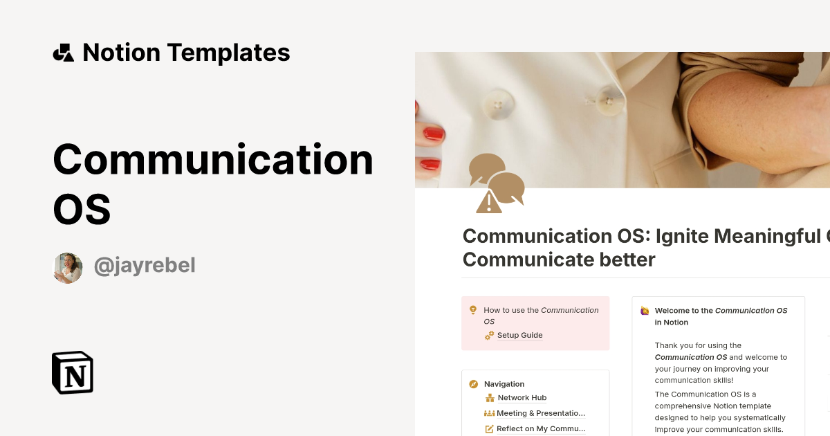 Communication OS Template by Jay | Notion Marketplace