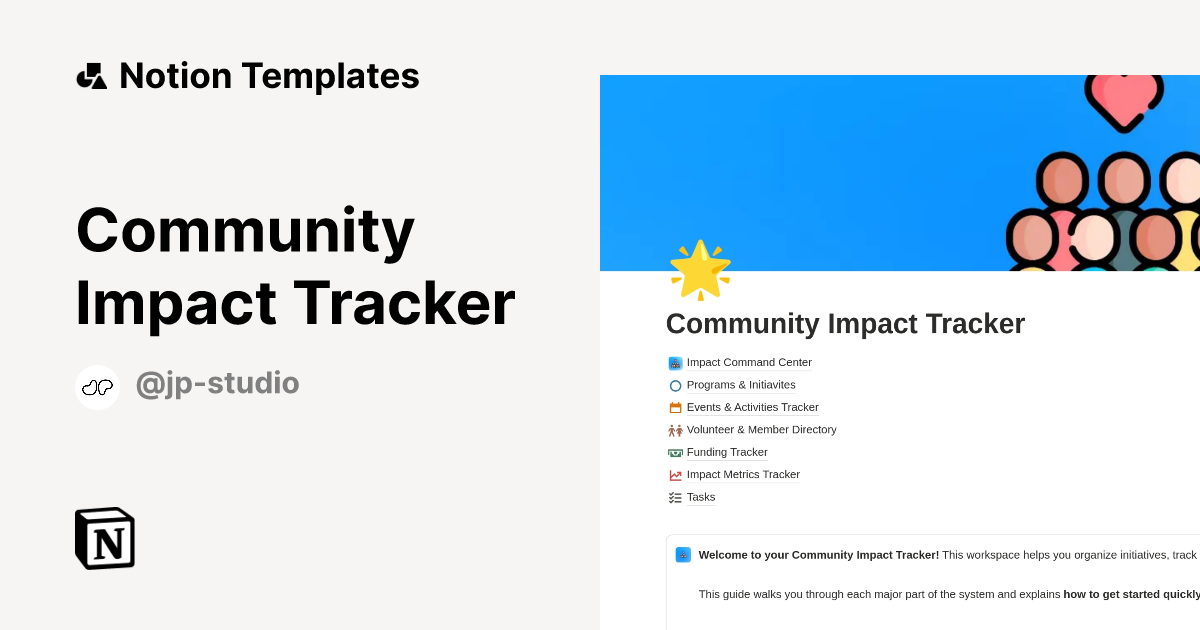 Community Impact Tracker Template | Notion Marketplace