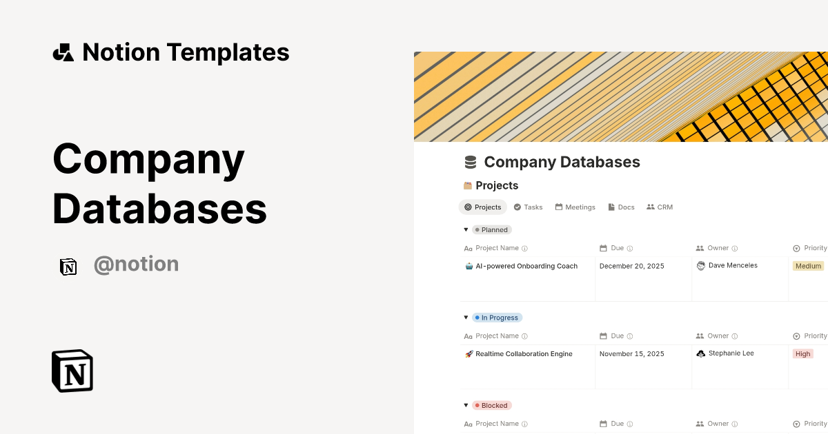 Company Databases 2025 Template | Notion Marketplace
