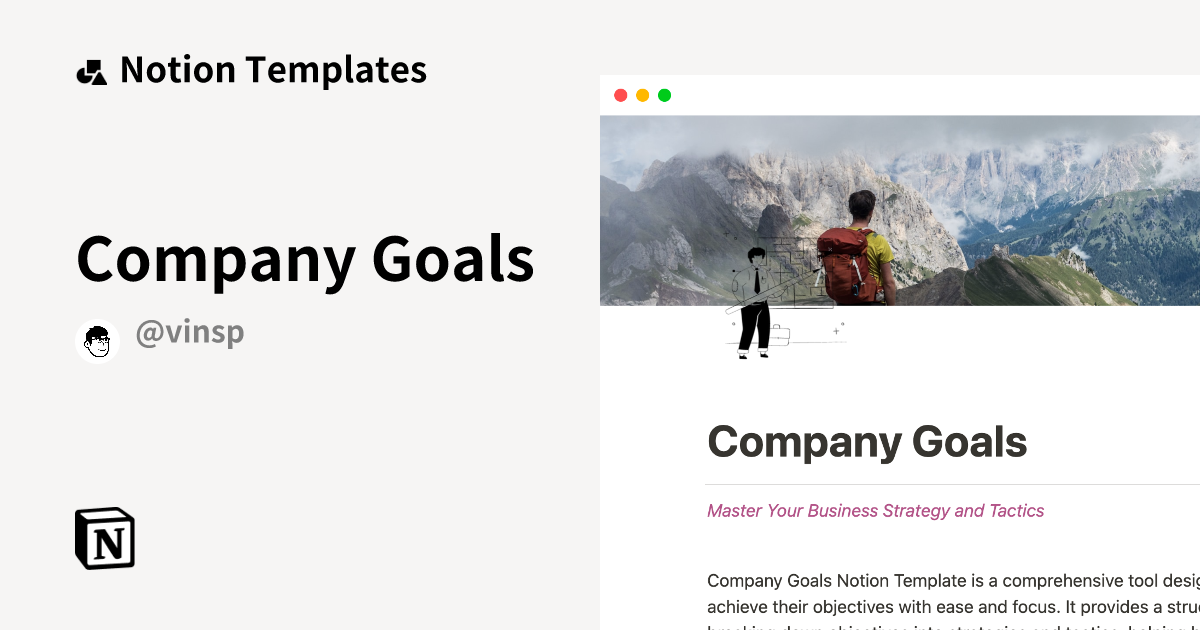 Company Goals Template | Notion Marketplace