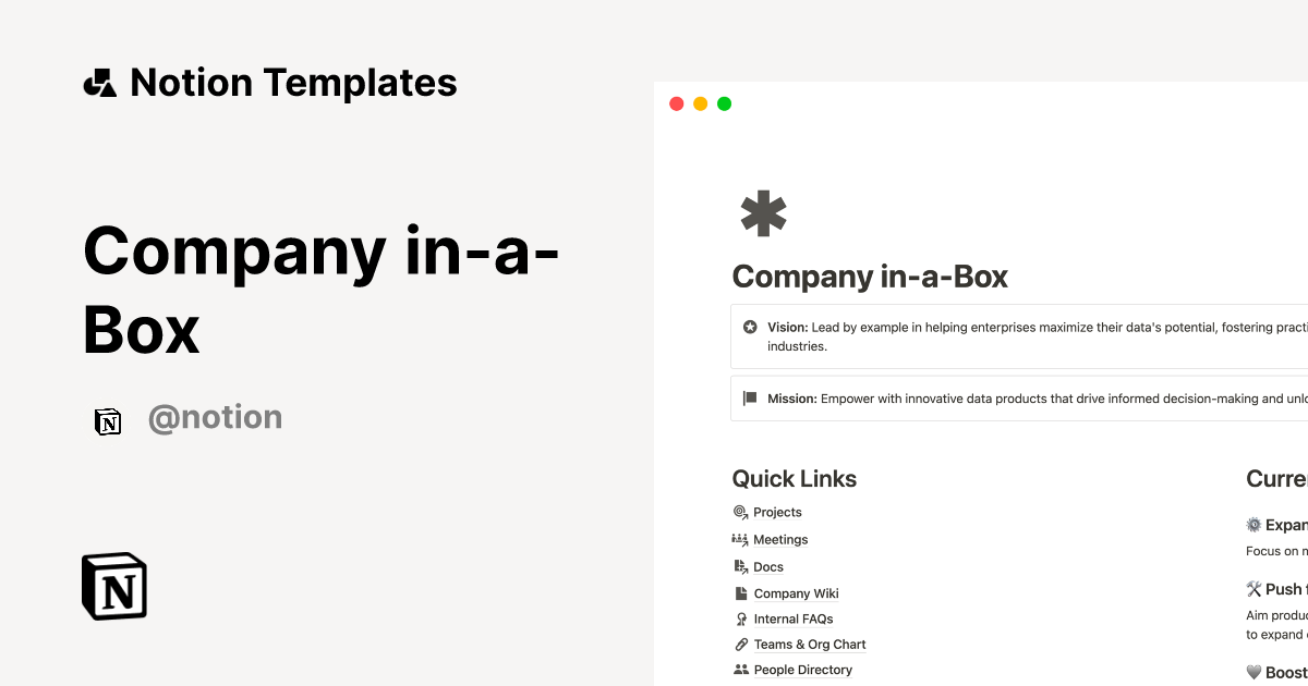 Company in-a-Box Template by Notion | Notion Marketplace