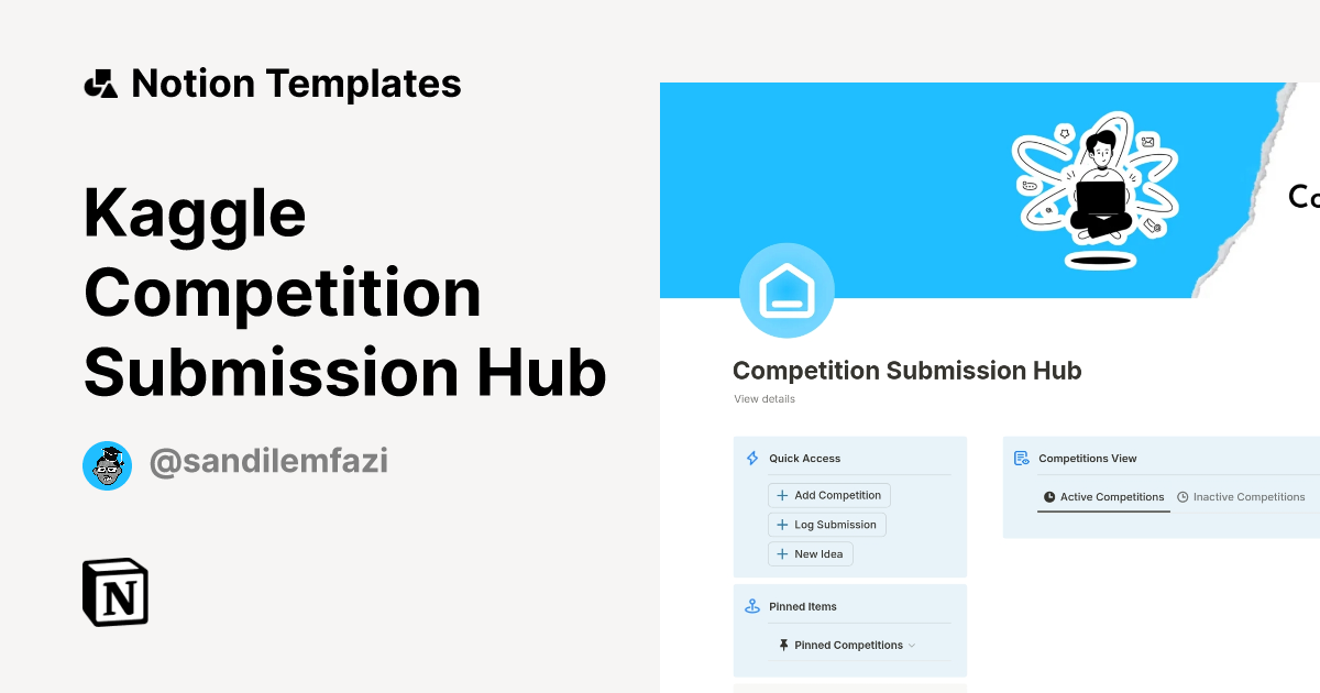 Kaggle Competition Submission Hub Template | Notion Marketplace