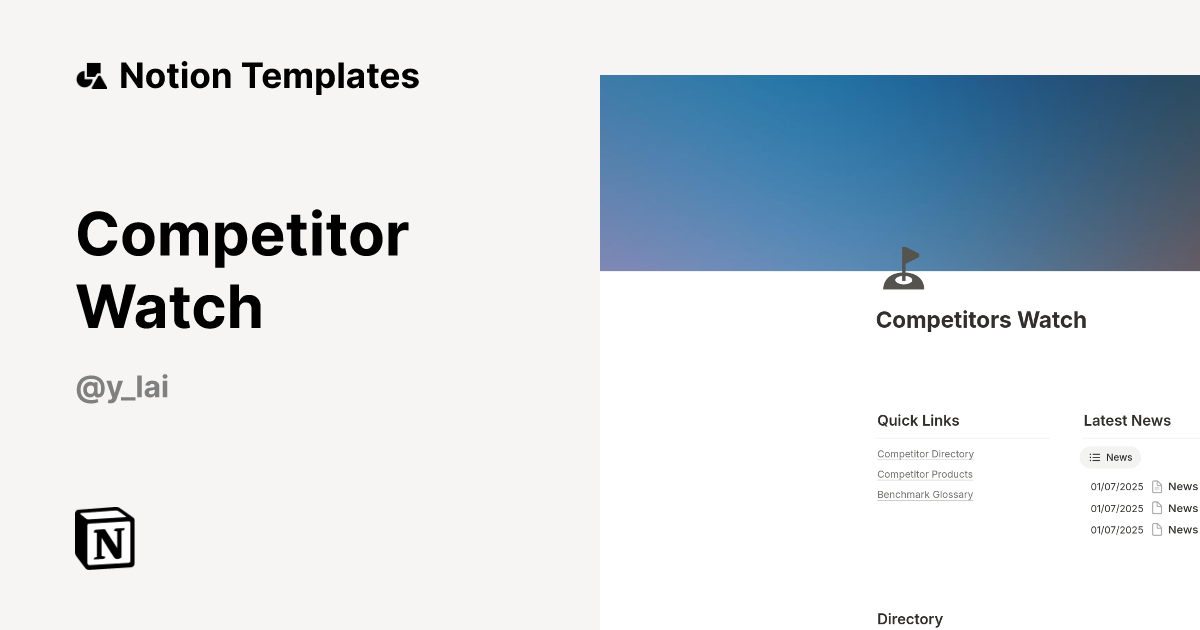 Competitor Watch Template | Notion Marketplace