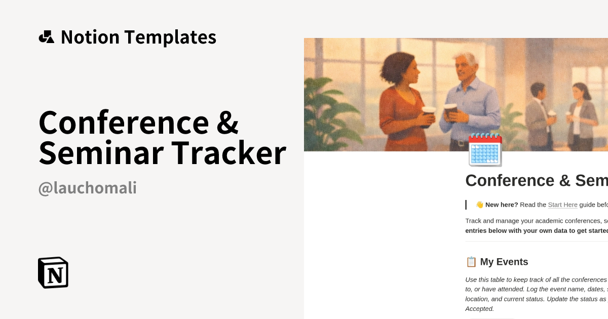 Conference & Seminar Tracker Template by Laura | Notion Marketplace