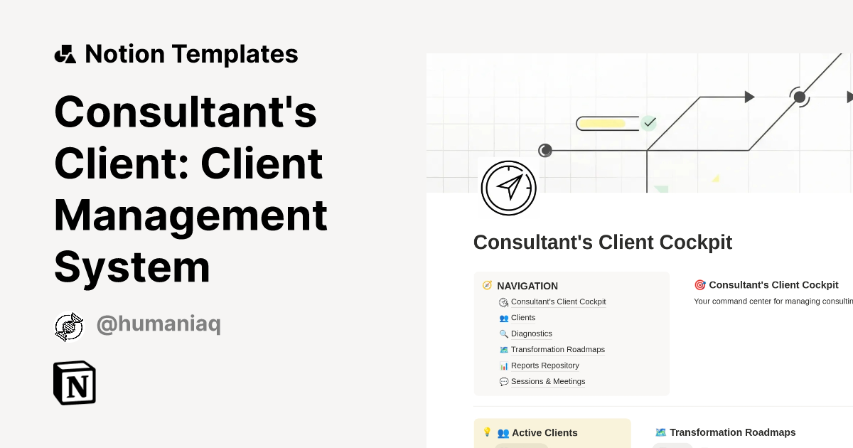 Consultant's Client: Client Management System Template by Humaniaq ...