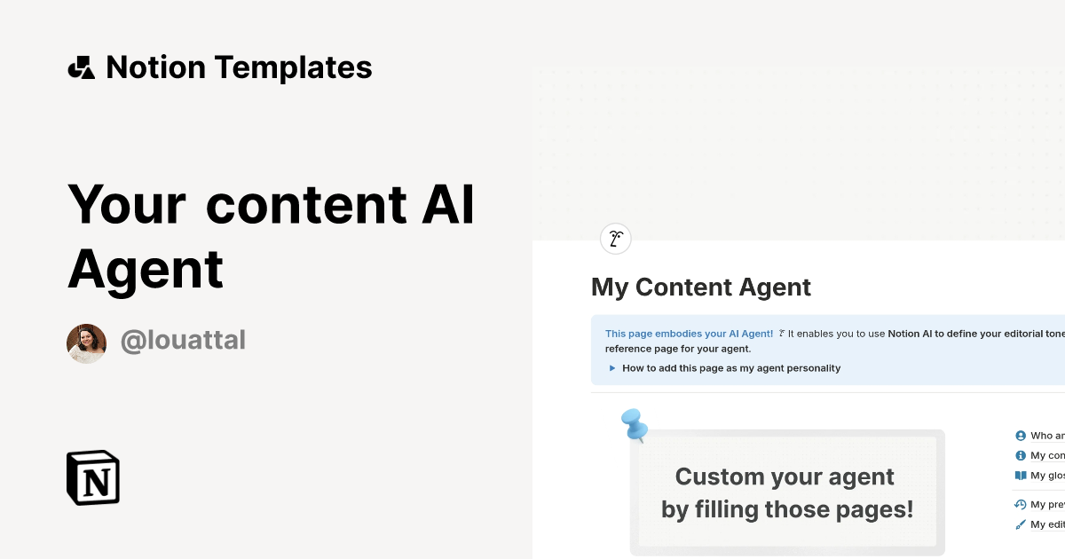 Your content AI Agent Template | Notion Marketplace