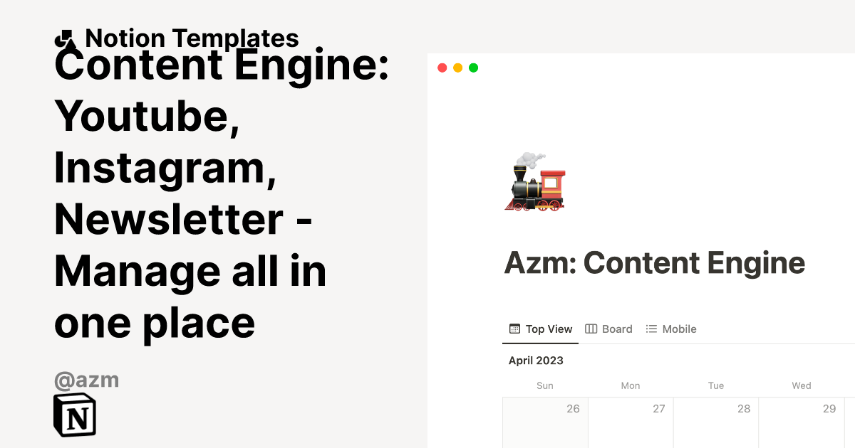 Content Engine: Youtube, Instagram, Newsletter - Manage all in one ...