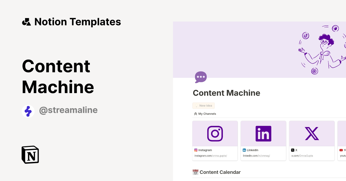 Content Machine Template | Notion Marketplace