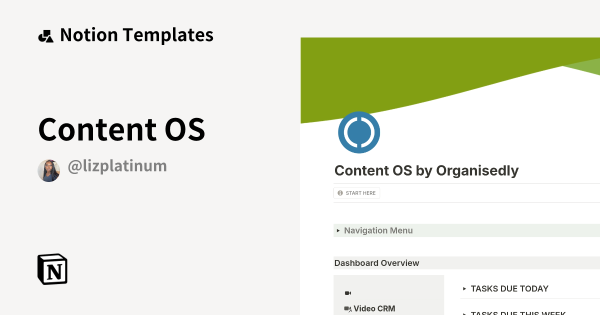 Content OS Template by Liz Notioned | Notion Marketplace