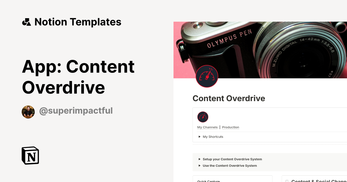 App: Content Overdrive Template by SuperBrain OS by Super Impactful ...