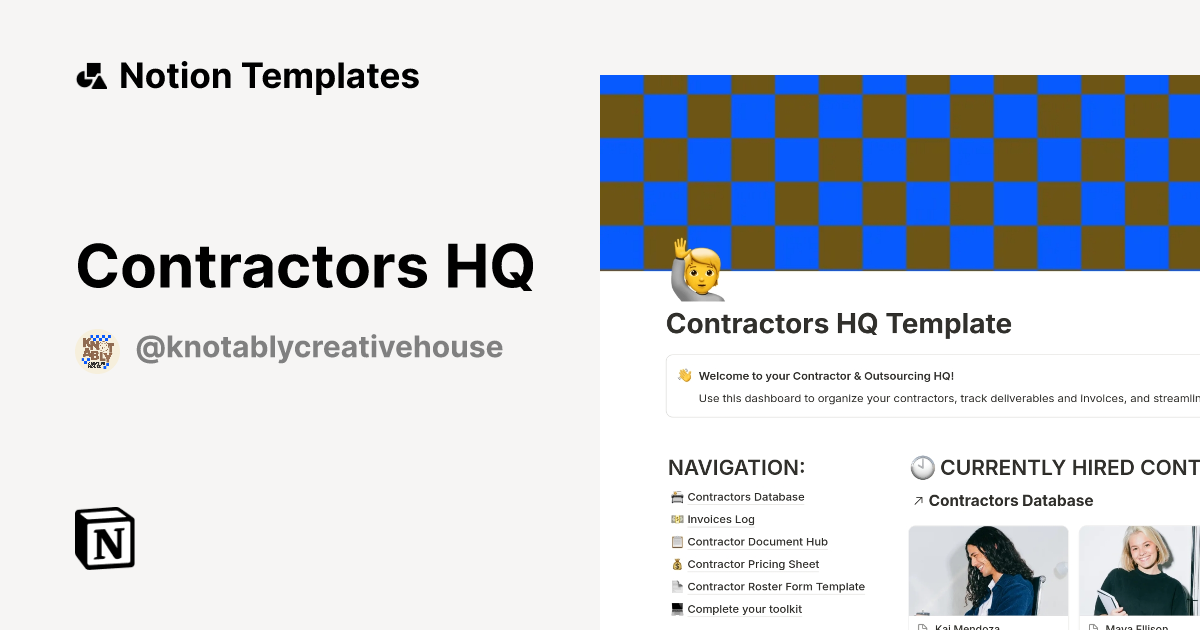 Contractors HQ Template | Notion Marketplace