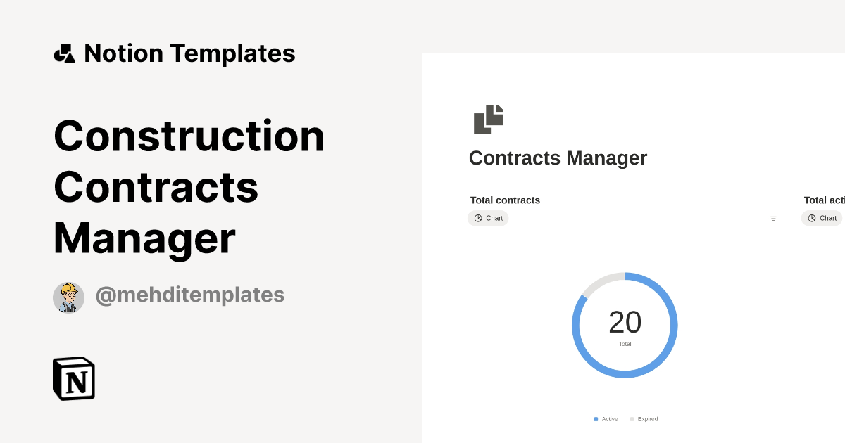 Construction Contracts Manager Template | Notion Marketplace