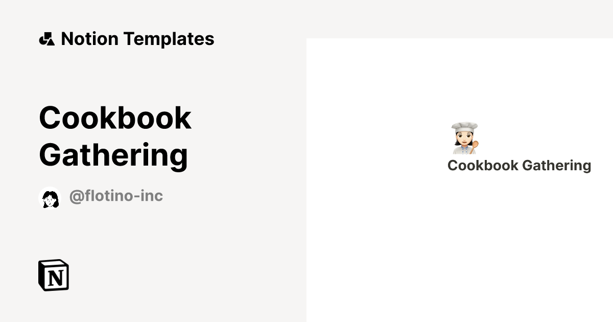 Cookbook Gathering Template | Notion Marketplace