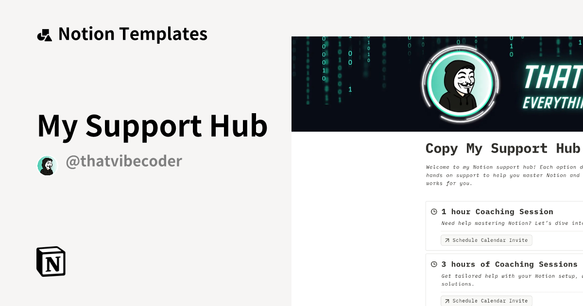 My Support Hub Template | Notion Marketplace