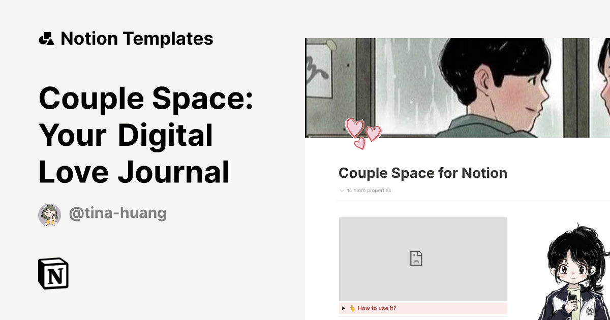 Couple Space: Your Digital Love Journal Template | Notion Marketplace