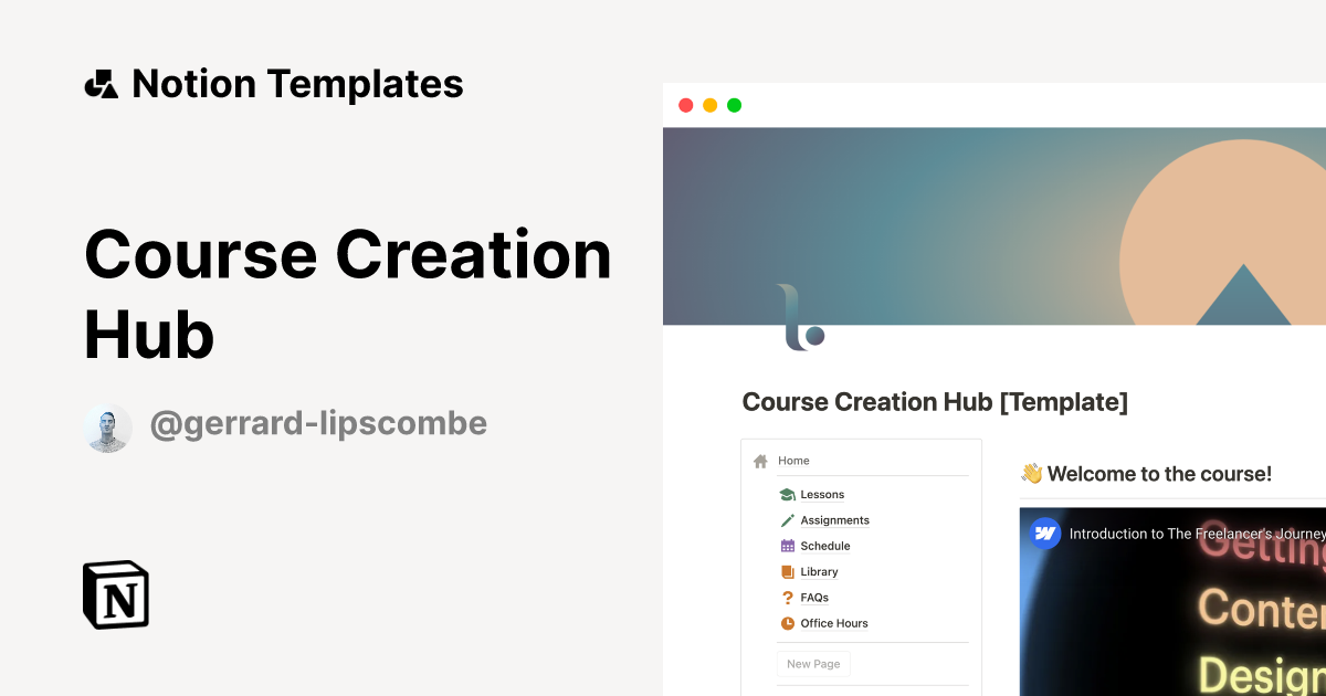 Course Creation Hub Template | Notion Marketplace